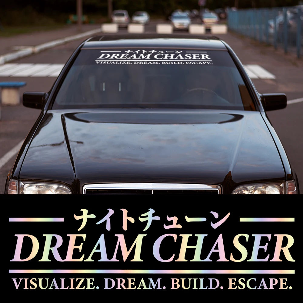 DREAM CHASER Kanji Windshield Sticker Banner – Top JDM Store