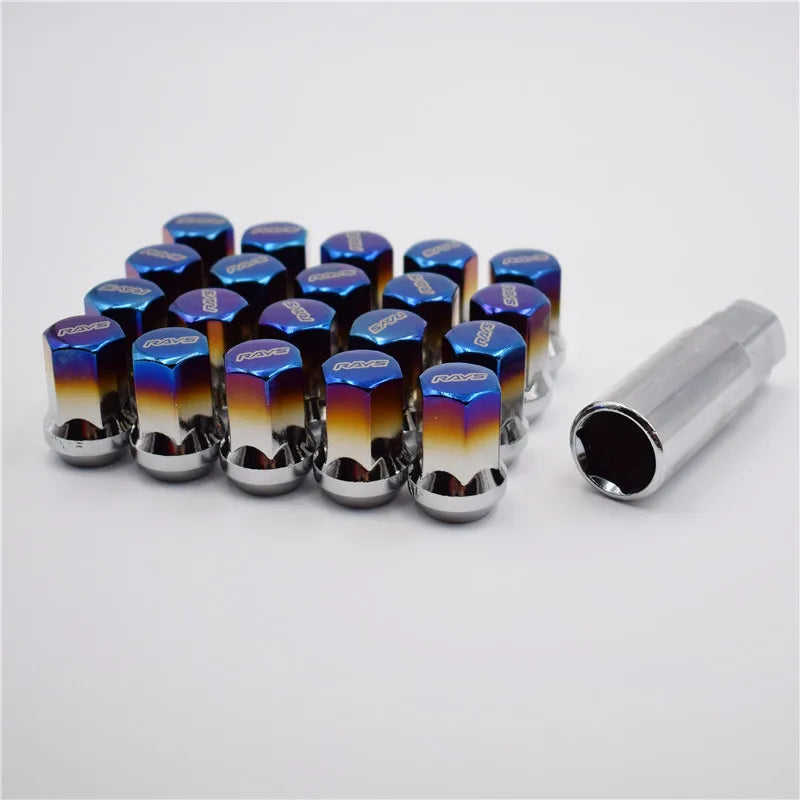 RAYS Burned Blue Heavy Duty Steel Lug Nuts 32mm – Top JDM Store