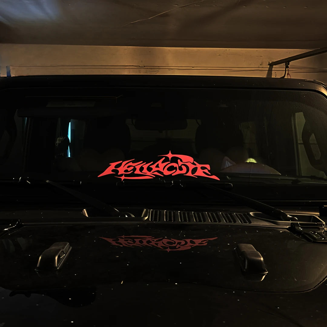 Hellacute Rear Window Banner Decal Sticker – Top JDM Store