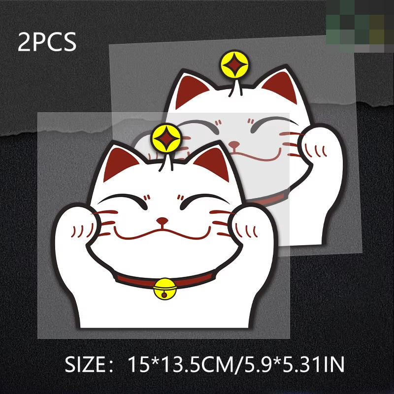 Japanese Lucky Cat Window Decal Sticker – Top JDM Store