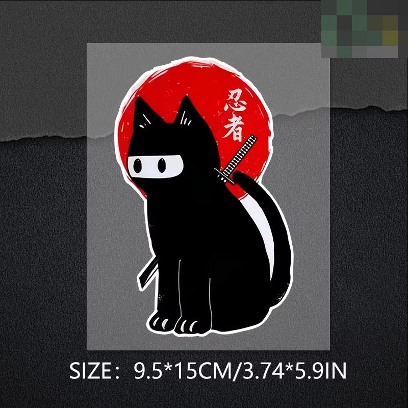 Ninja Cat Sticker Decal – Top JDM Store