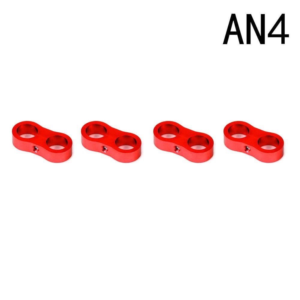 Dual Stepped Billet Braided Hose Separator Clamp Cable Fastener AN4 ...