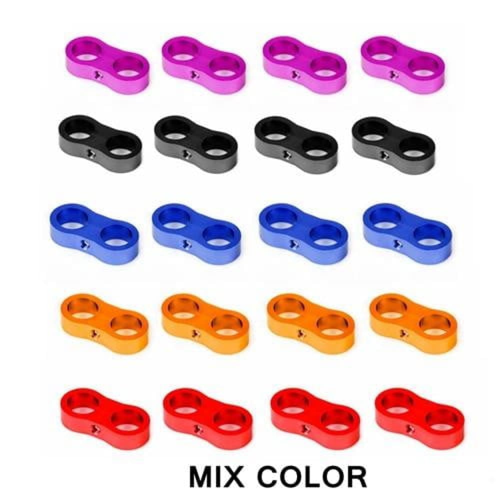 Dual Stepped Billet Braided Hose Separator Clamp Cable Fastener AN8 ...