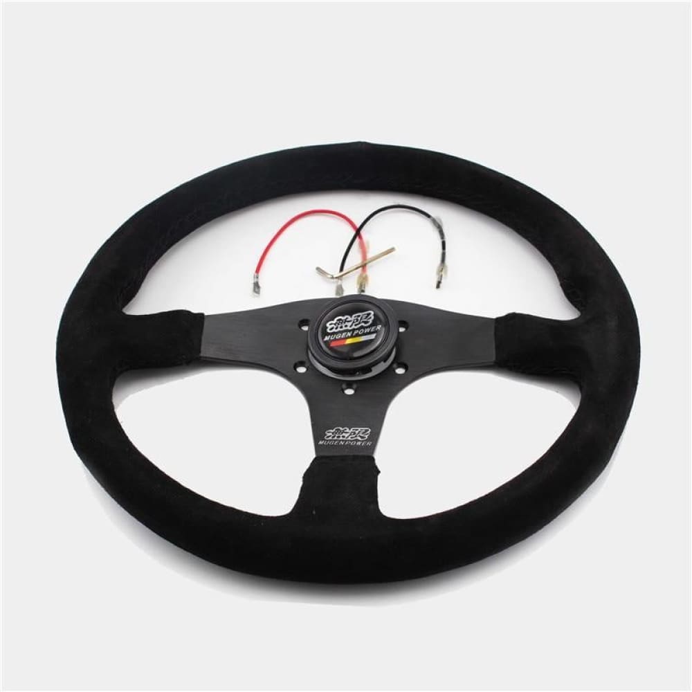 Mugen Suede Steering Wheel 14 inch 350mm | JDM Racing Style – Top JDM Store