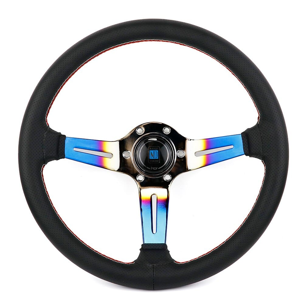 ND Racing Car Real Leather Drifting Steering Wheel 350mm/14inch – Top ...