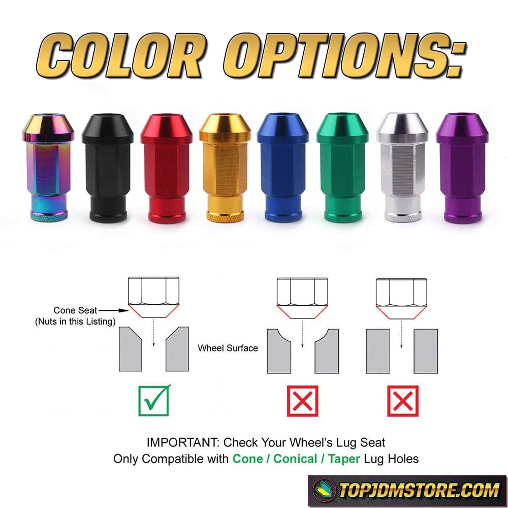 D1 Spec 52mm Racing Lug Nuts | Forged JDM Wheel Hardware – Top JDM Store