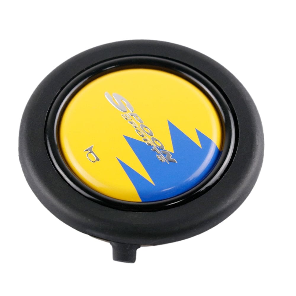 Spoon Sports Horn Button - Yellow & Blue JDM Steering Wheel – Top JDM Store